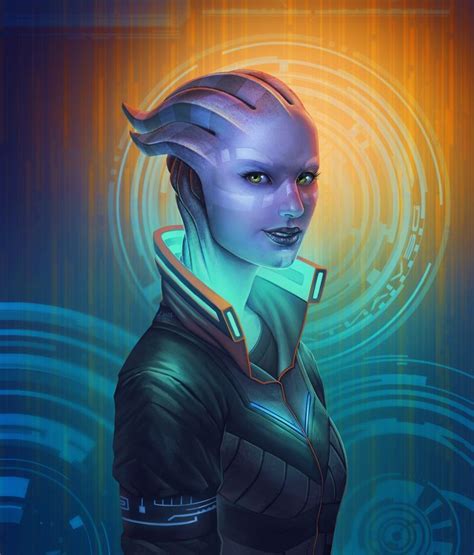 Lunyarla Tynarissya Blue Skies Reporter Mass Effect Characters