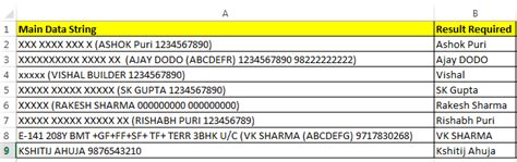 Excel Extract Name From A Data String Stack Overflow