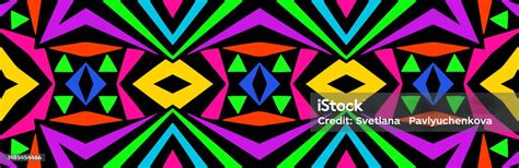 배너 표지 디자인이 독특합니다 민족 부족 보헤미안 패턴 장식품 아방가르드 스타일 추상 미술의 기하학적 다채로운 배경 동양 아시아