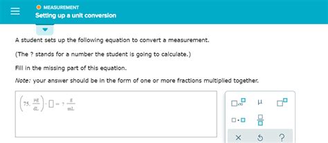 Solved O MEASUREMENT Setting Up A Unit Conversion A Babe Chegg Com