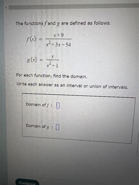 Solved The Functions F And G Are Defined As Follows Chegg
