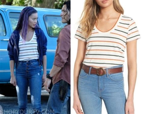 The Ted Season 2 Episode 4 Clarices Multi Striped White Tee Shop Your Tv