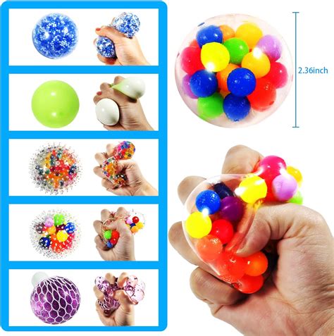Pipihome Stress Balls 6 Pack Sensory Stress Ball Dna Ball Nedo Stress