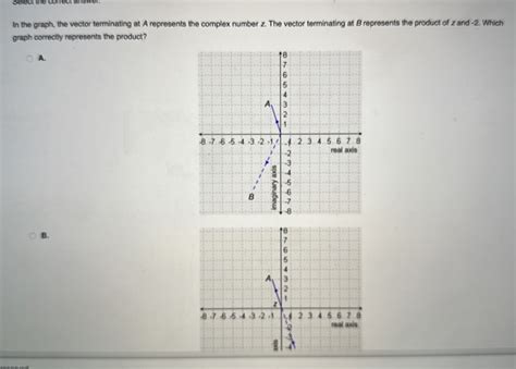 Select The Correct Answer In The Graph The Vector Terminating At A