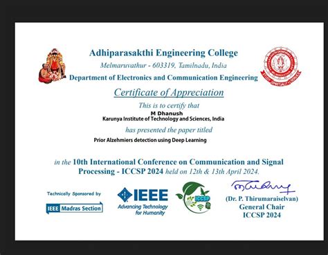 dhanush m on linkedin ai deeplearning healthcare ieee research