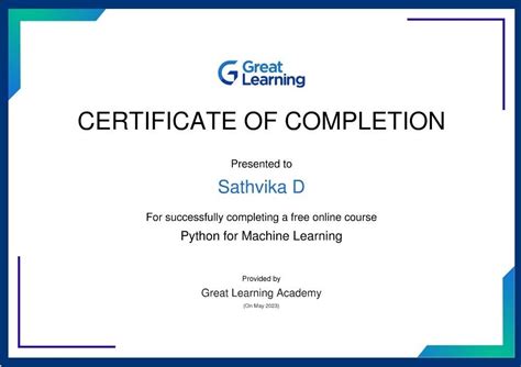 Sathwika Disamcharla On Linkedin I Have Successfully Completed The Python For Machine Learning