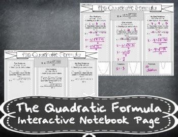 The Quadratic Formula Notes Handout By Jstalling TpT