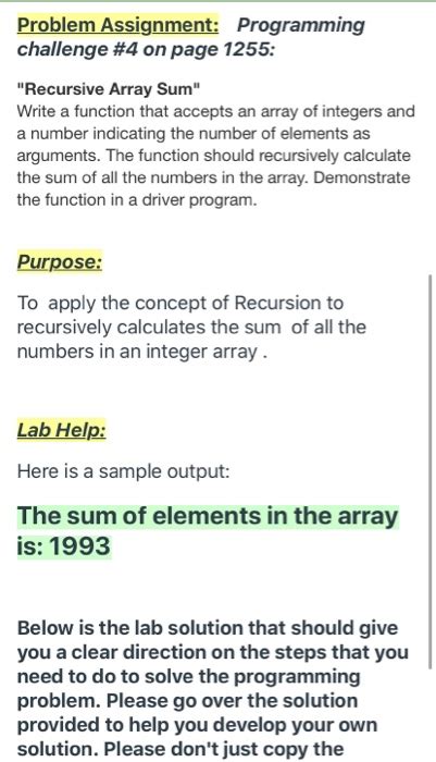 Solved Problem Assignment Programming Challenge 4 On Page