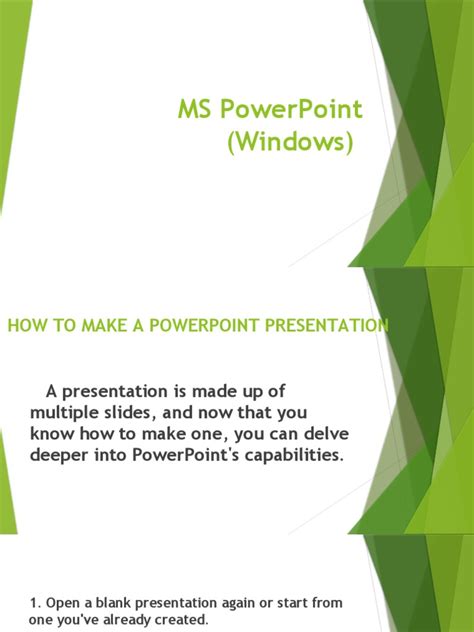 Ms Powerpoint How To Make A Presentation Pdf Microsoft Power Point Microsoft Word
