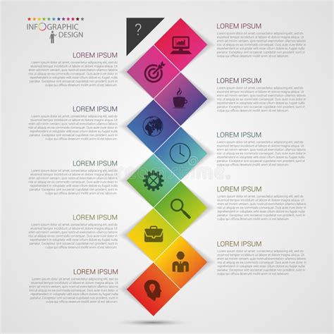 与长方形的平的五颜六色的抽象时间安排infographics传染媒介例证 向量例证 插画 包括有 图象 设计 56187068