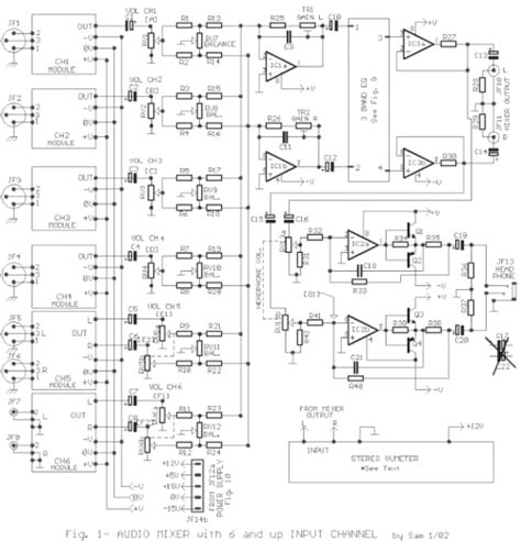 Modular Audio Mixer With Multiple Input Channels Under Repository Circuits 45432 Next Gr