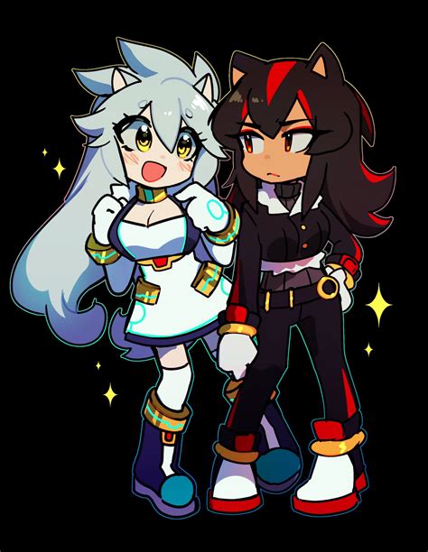 Human Sonic And Shadow And Silver