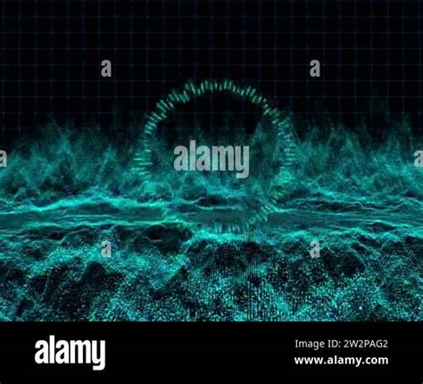 Abstract Dark Background With Moving Loop Texture Particlesmotion Graphic Backdrop Of Ball Dot