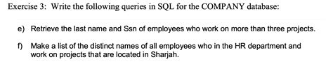 Solved Exercise Write The Following Queries In SQL For Chegg