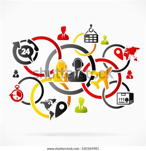 Abstract Logistics Concept Geometric Network Grid Stock Vector Royalty Free 160364981