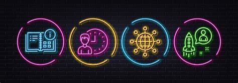 국제 지구본 교육 정보 및 근무 시간 최소 라인 아이콘 웹 응용 프로그램의 경우 벡터 인쇄 경영자에 대한 스톡 벡터 아트 및 기타 이미지 Istock