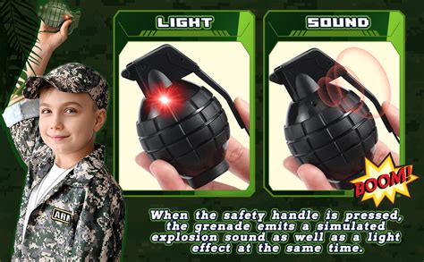 Sratte 4 Pcs Plastic Hand Grenades With Realistic Sound