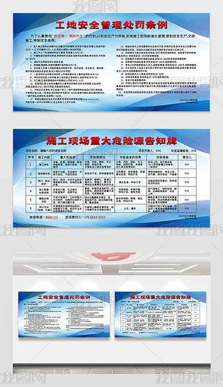 施工危险源告知牌模板专题模板 施工危险源告知牌模板图片素材下载 我图网