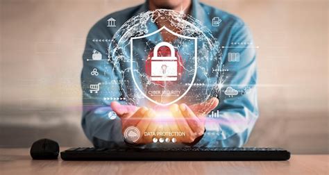 Premium Photo Businessman Holding Shield Protect Icon Protection