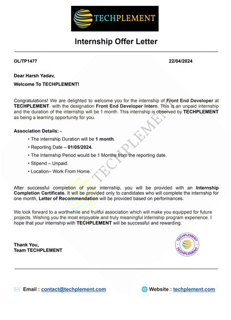 Harsh Yadav On Linkedin Techplement Techplementteam Techplementinternship