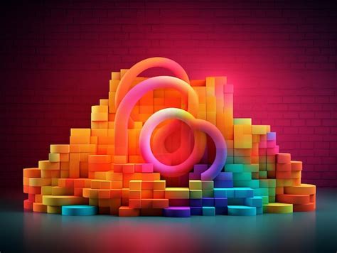 Premium Ai Image Geometric 3d Stereoscopic Art Background Map