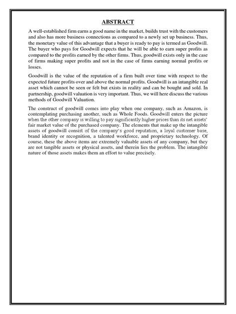 Accounting Goodwill Pdf Goodwill Accounting Valuation Finance