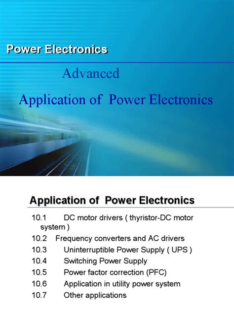 Advanced Power Electronics Application Pdf Power Supply Power Inverter