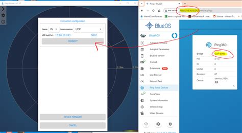 Ping 360 And Sonarview Connection Issue Ping Sonar Devices Blue