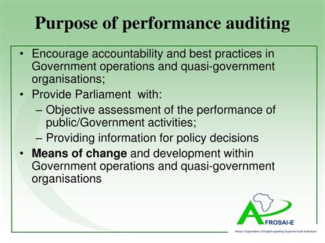 PPT PERFORMANCE AUDIT Presentation To SADCOPAC PowerPoint Presentation ID
