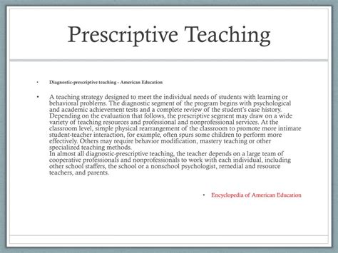 Ppt 2013 Special Education Teacher In Service Training “prescriptive