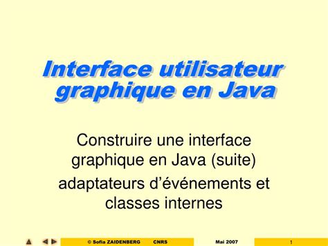 Ppt Interface Utilisateur Graphique En Java Powerpoint Presentation