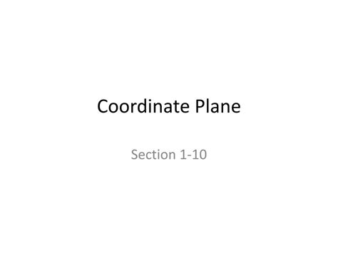 PPT Coordinate Plane PowerPoint Presentation Free Download ID