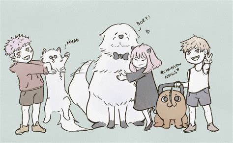 Anya Denji Gojou Satoru Itadori Yuuji Pochita And More Chainsaw Man And More Drawn By