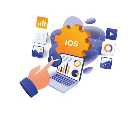 컴퓨터 및 스마트폰 소프트웨어 분석 네트워크 프리미엄 벡터