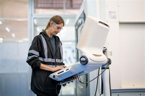 인공 지능 컴퓨터 프로세서 장치가 있는 하이테크 로봇 팔 프리미엄 사진