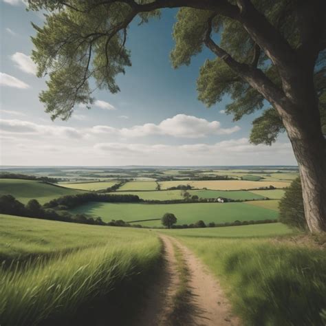 Premium Photo Path Through Field