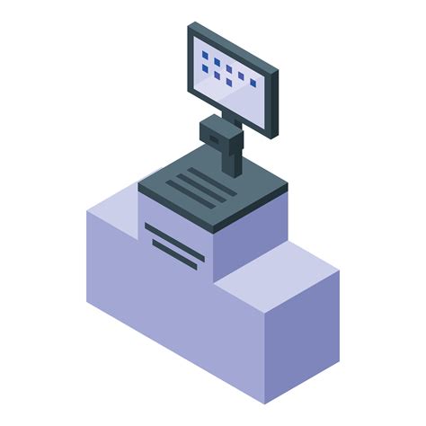 Isometric Pos Terminal With Blank Screen Displaying Processing Bar 47046602 Vector Art At Vecteezy