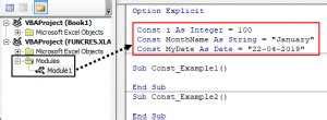 VBA Const Syntax Examples How To Use Constant Statement In VBA