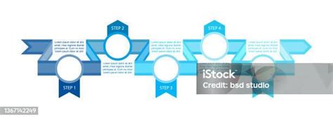 프로젝트 블루 인포그래픽 차트 디자인 템플릿에 대한 브레인스토밍 교육 강좌에 대한 스톡 벡터 아트 및 기타 이미지 교육 강좌 사슬 타임라인 Istock