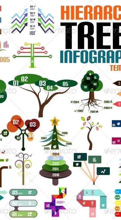 Hierarchic Tree Infographic Templates Set By Antishock Graphicriver