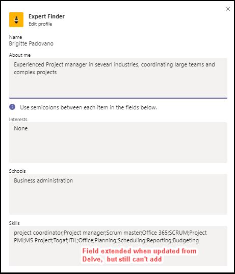 100 Char Limit In Skills Interests Fields · Issue 17 · Officedevmicrosoft Teams Apps