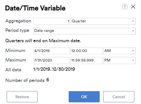 How To Configure A Datetime Variable Displayr Help
