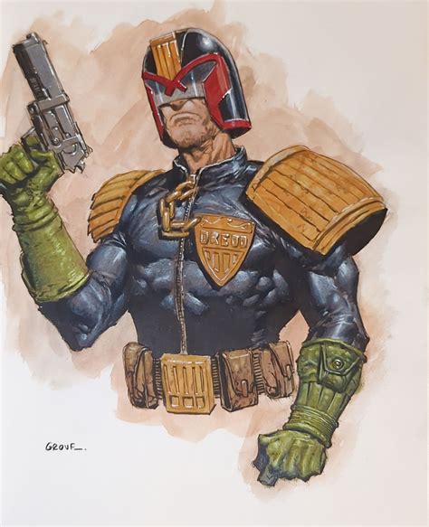 Judge Dredd In Ronald Shepherds Commission Artwork Collection Volume