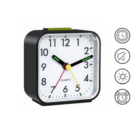 The Perfect Part Led Desk Analog Alarm Clock With Nightlight Display