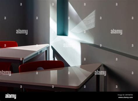 Re Furbished Class Room Detail With Sun Reflecting On To The Wall John