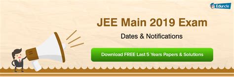 JEE Main Exam Date Important Notifications News Registration