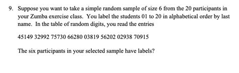 Solved Suppose You Want To Take A Simple Random Sample Of Chegg Com