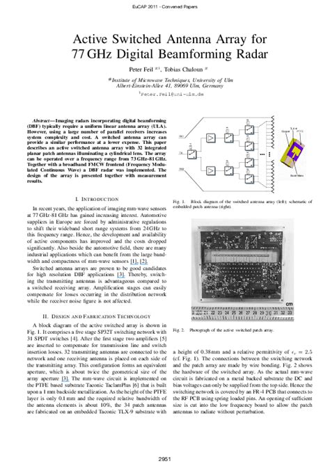pdf active switched antenna array for 77 ghz digital beamforming radar