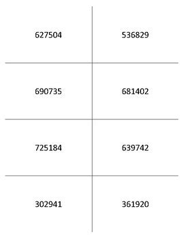 Working Memory Digit Cards By Teach Me Joy Teachers Pay Teachers