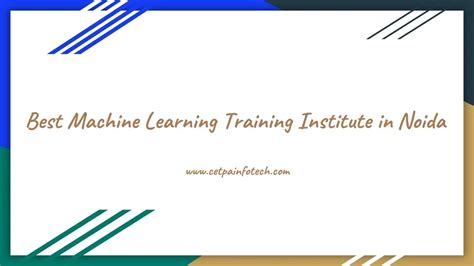 Ppt Machine Learning Training In Noida Powerpoint Presentation Free